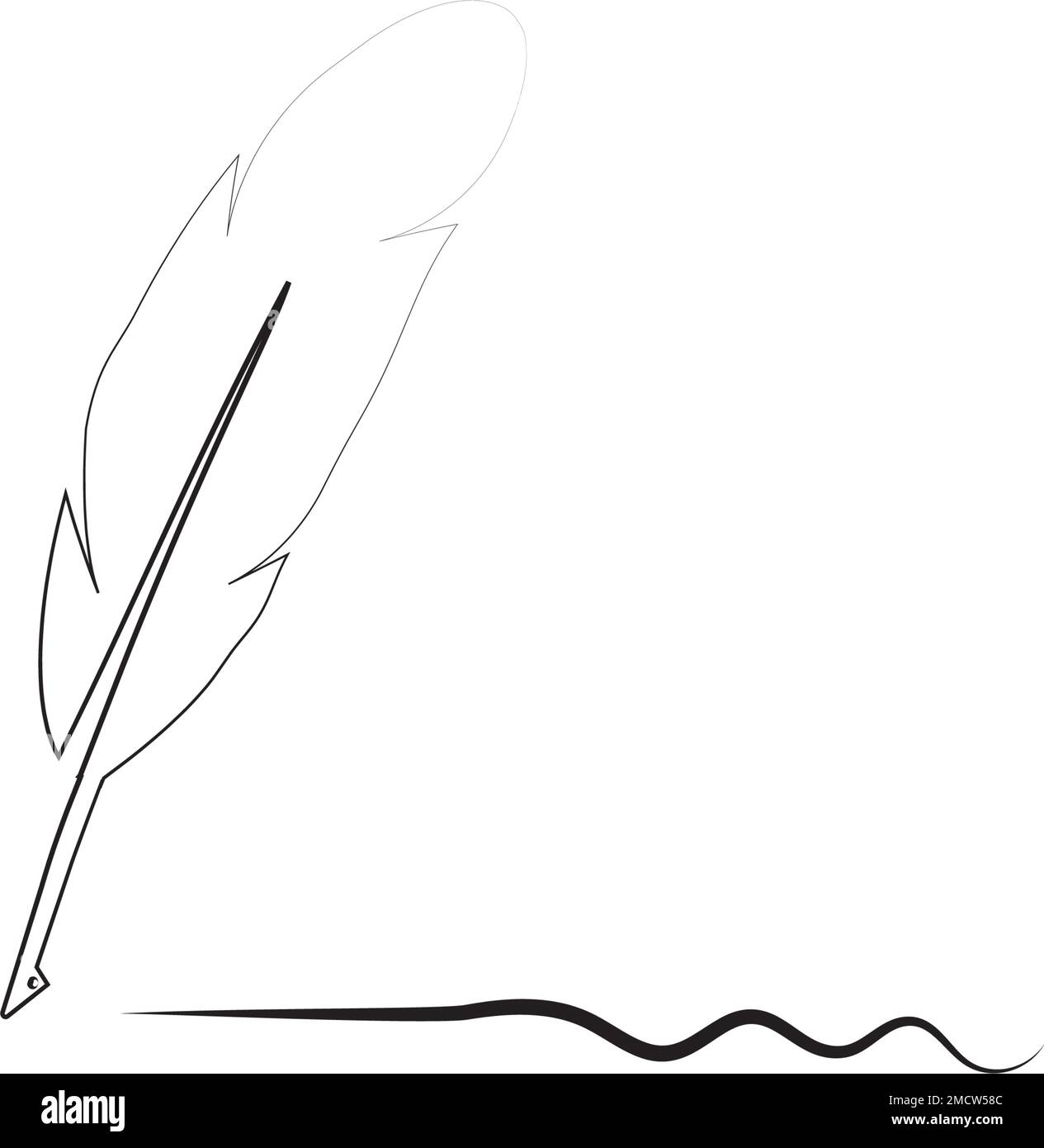 feather pen logo illustration design Stock Vector Image & Art - Alamy