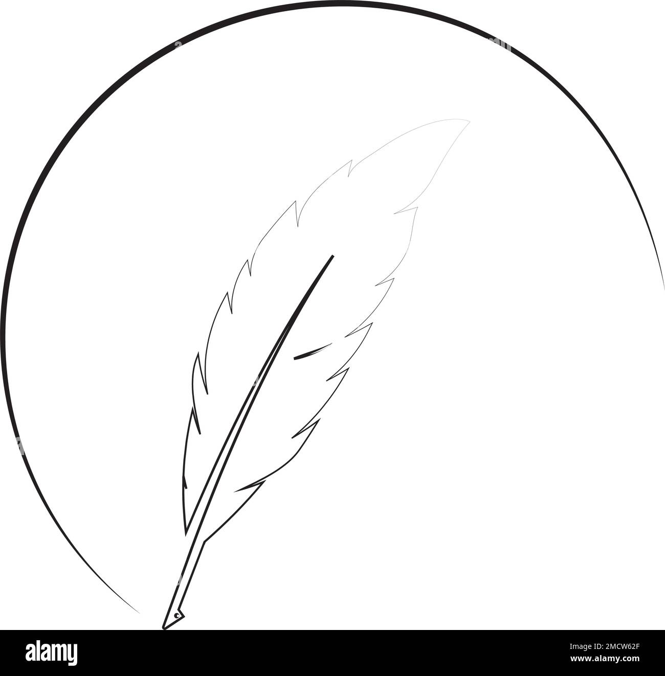 Feather pen logo vector template Stock Vector Image & Art - Alamy