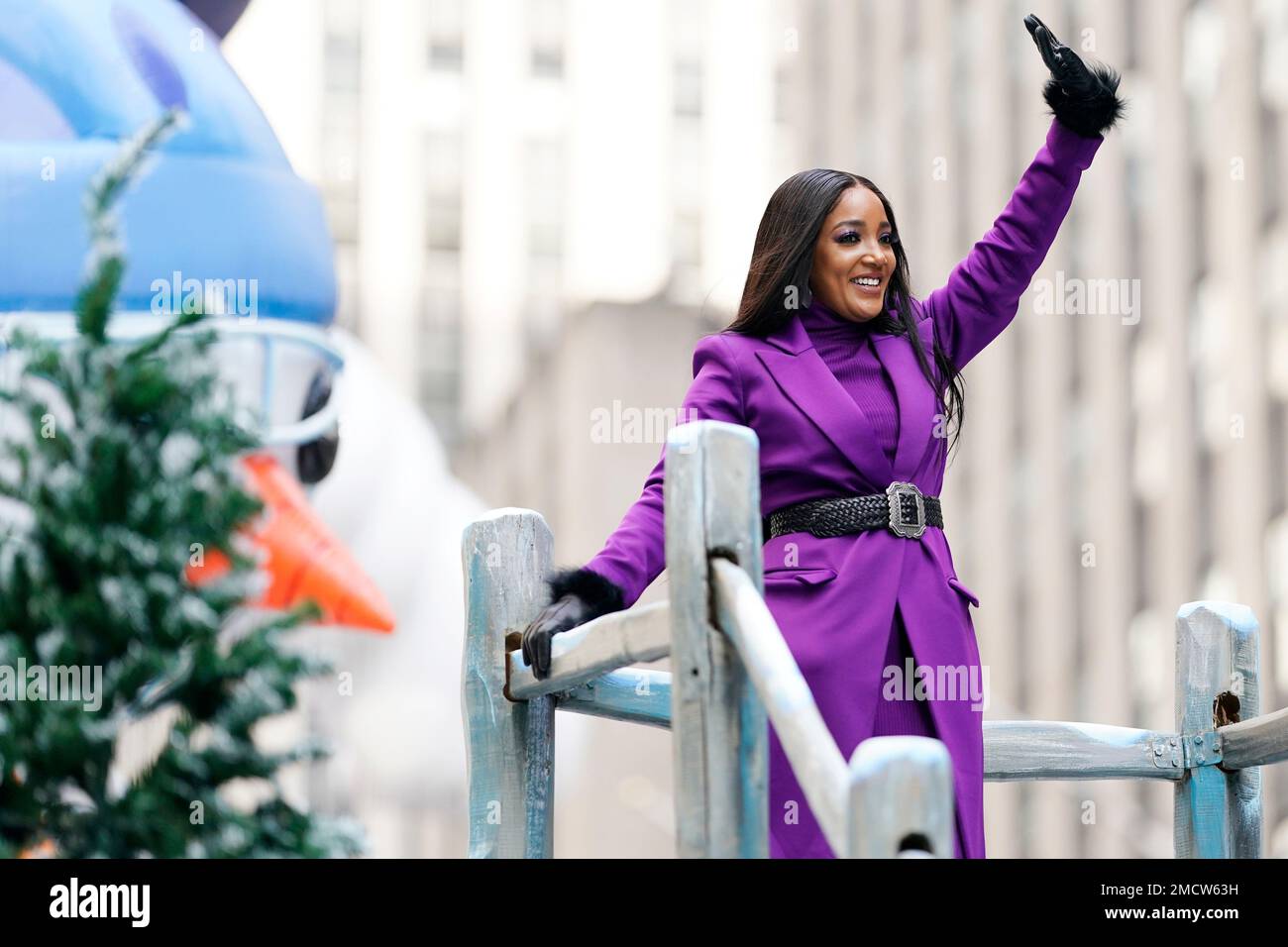 Mickey Guyton rides a float in the Macy's Thanksgiving Day Parade on ...