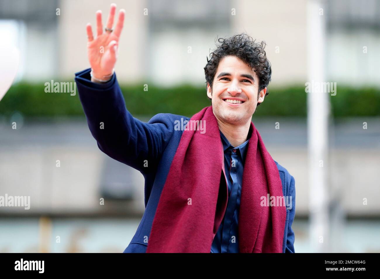 Darren Criss rides a float in the Macy's Thanksgiving Day Parade on ...