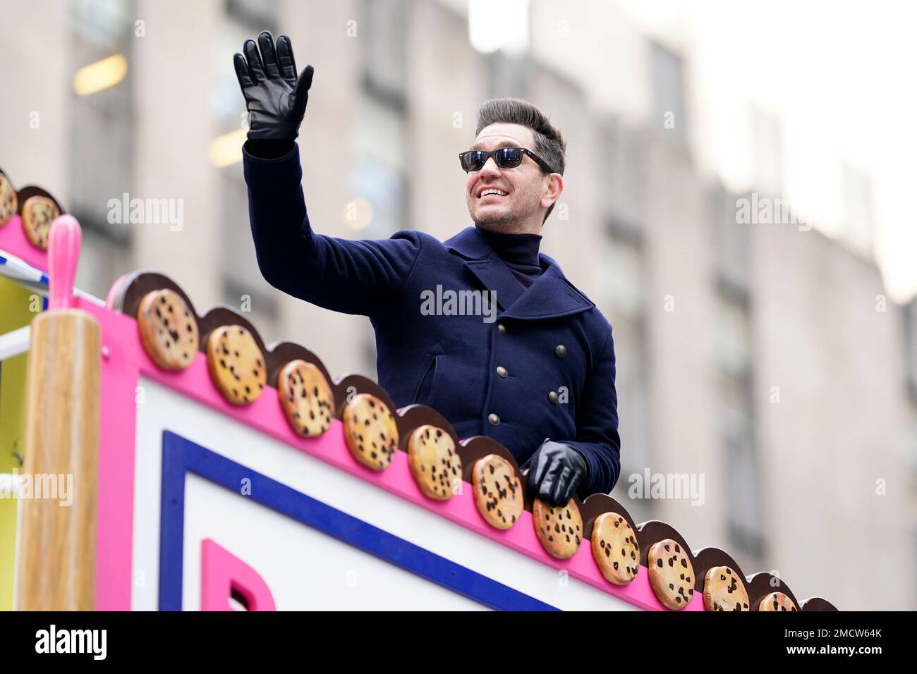 Andy Grammer rides a float in the Macy's Thanksgiving Day Parade on ...