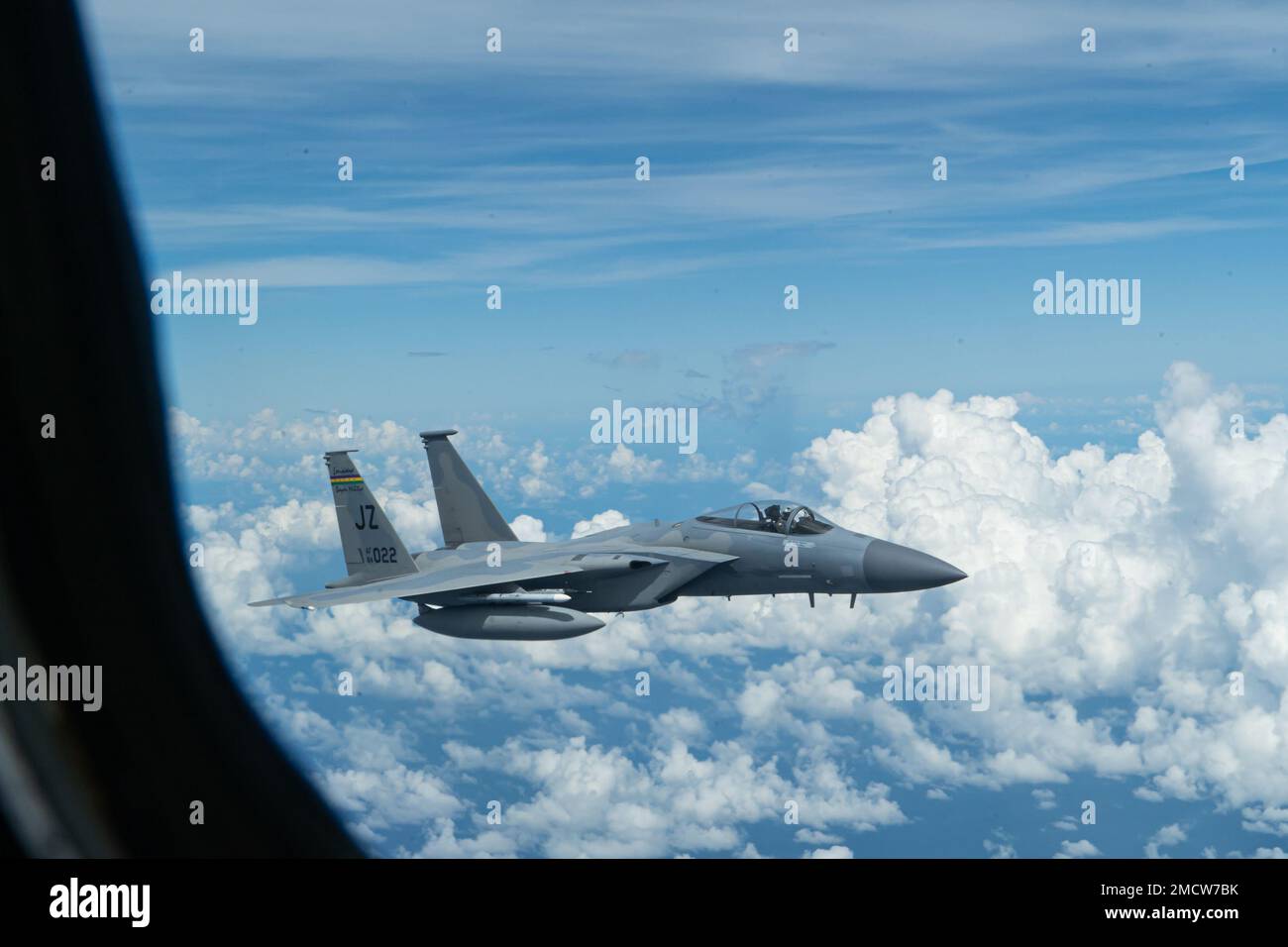 An F-15 Eagle with the 159th Fighter Wing out of Louisiana flies beside ...