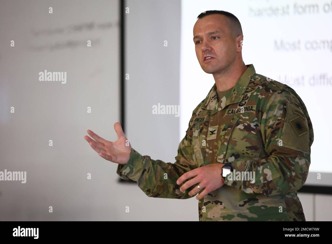 California State Guard Col. John Spencer, a retired Army major and ...