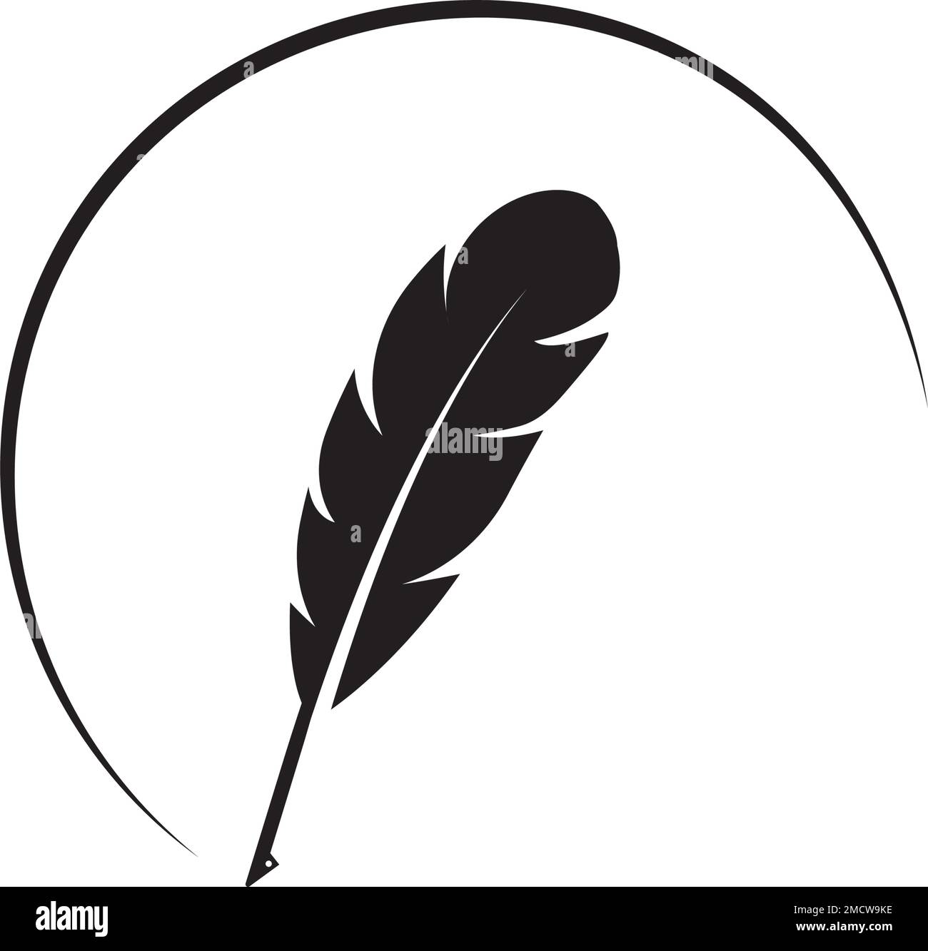 Feather pen logo vector template Stock Vector Image & Art - Alamy