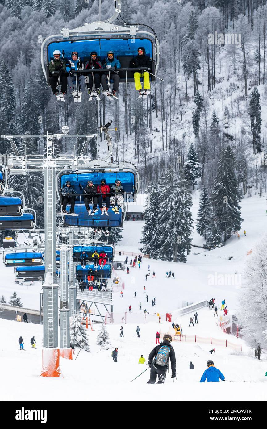 22 January 2023, Baden-Wuerttemberg, Feldberg: Winter sports ...