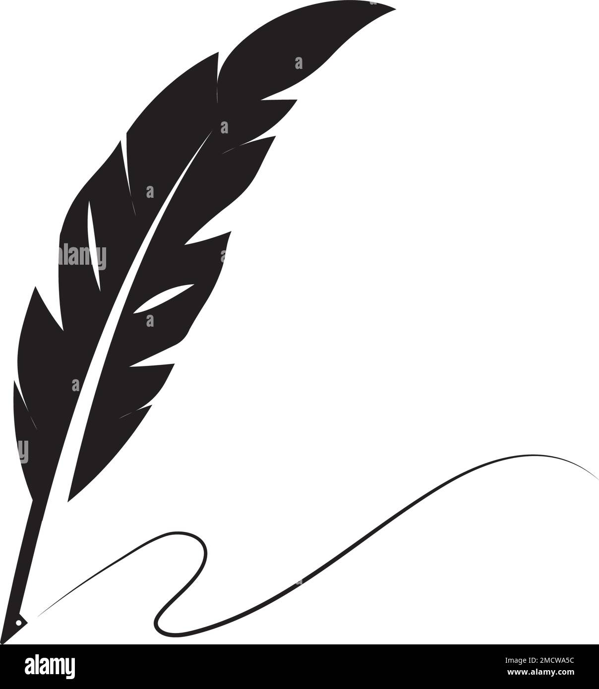 feather pen logo illustration design Stock Vector Image & Art - Alamy