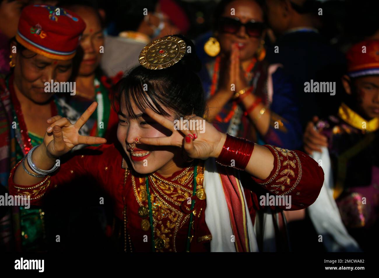 Ethnic tamang community dance hi-res stock photography and images - Alamy