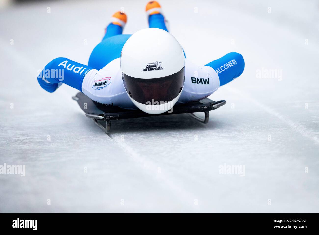 Alessia Crippa from Italy competes in the women's Skeleton World Cup ...