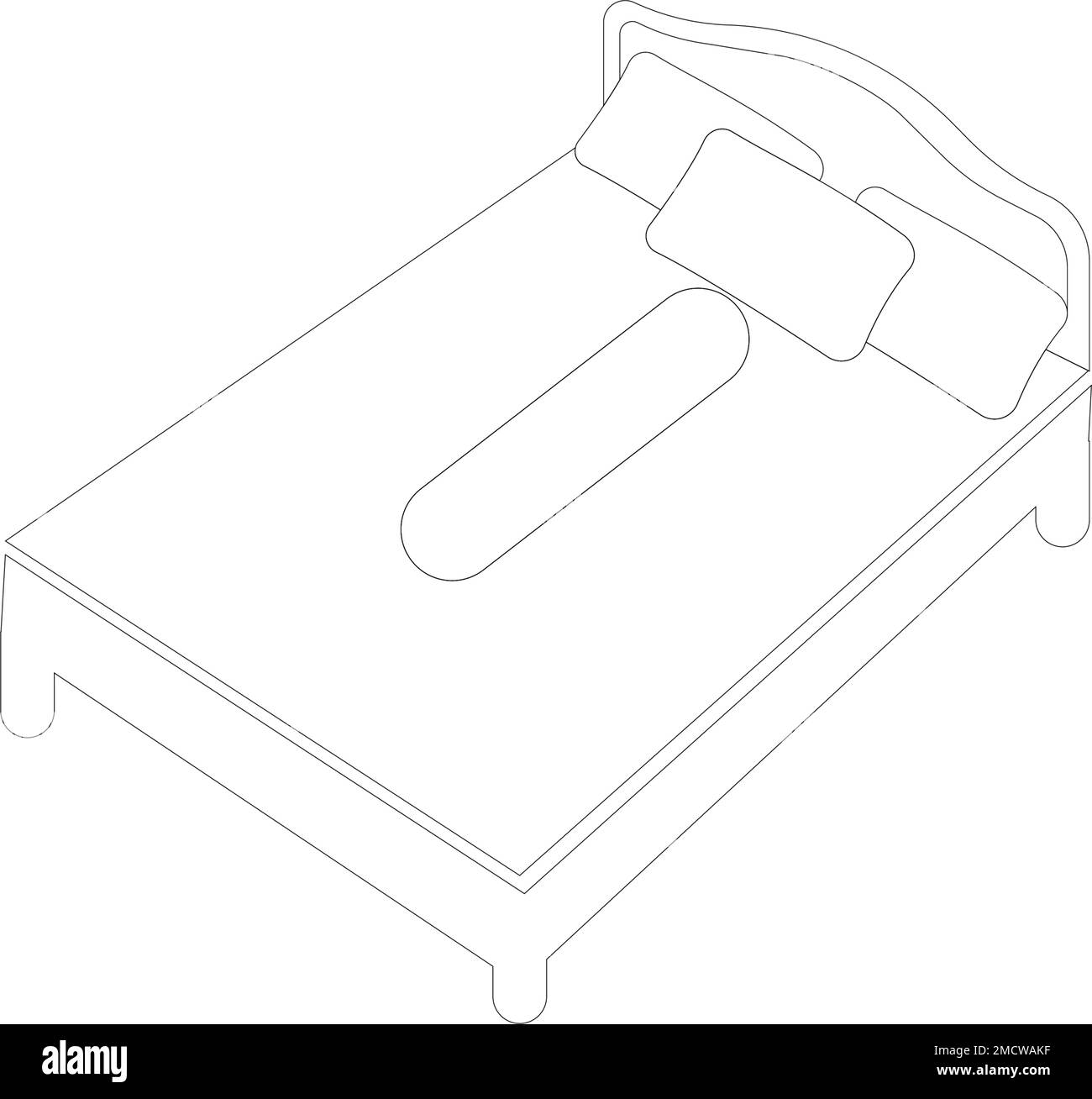 Bed stock vector Black and White Stock Photos & Images - Alamy