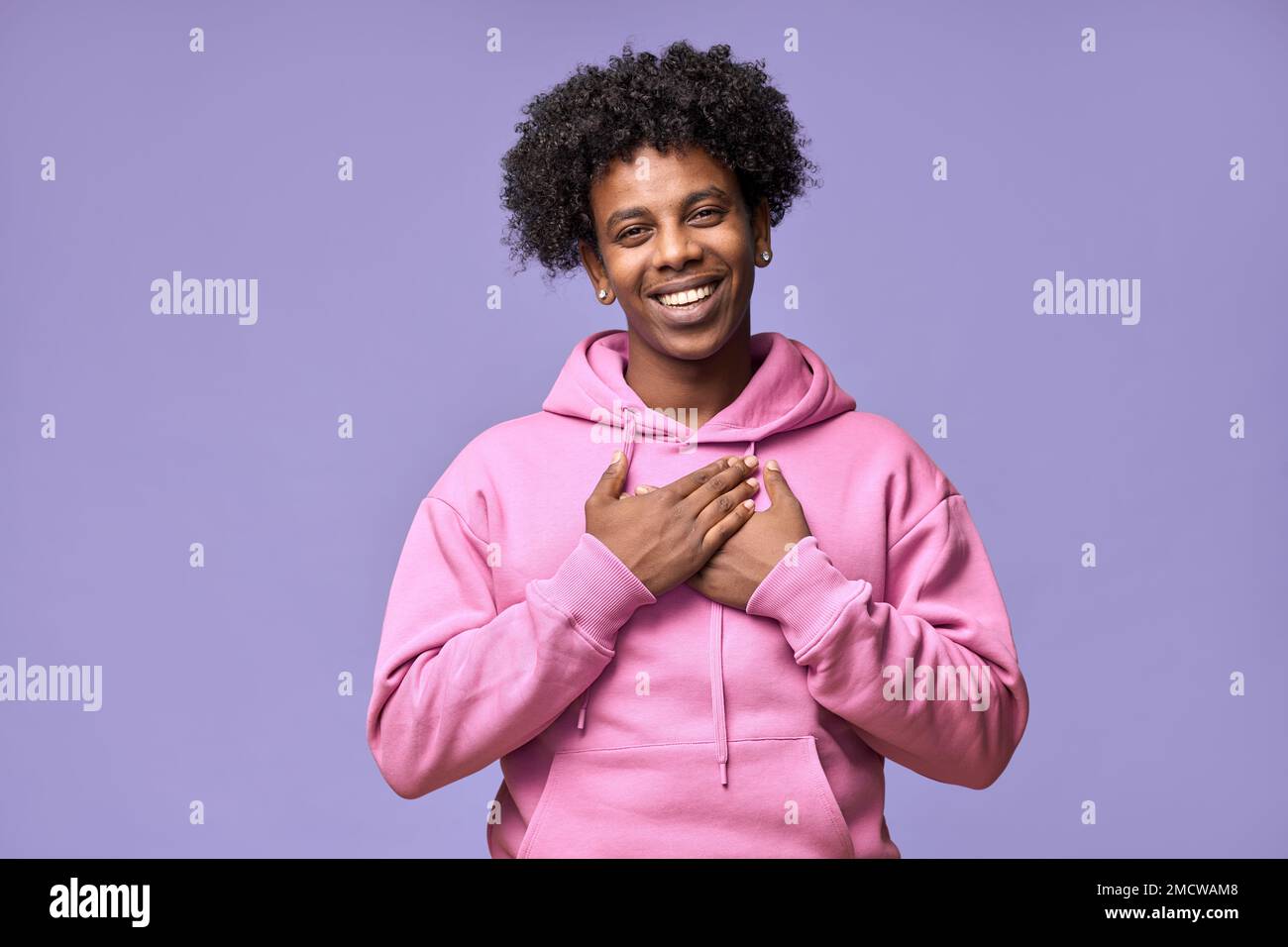 Hands on his chest hi-res stock photography and images - Alamy