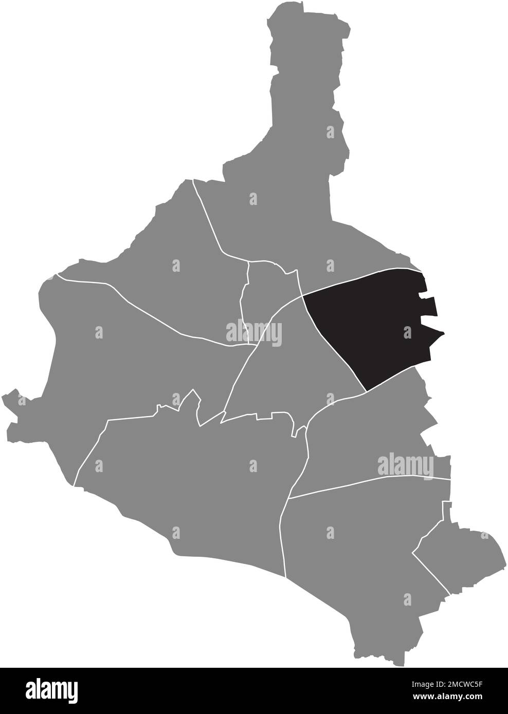 Locator map of the MITTE 2 DISTRICT, GLADBECK Stock Vector Image & Art ...