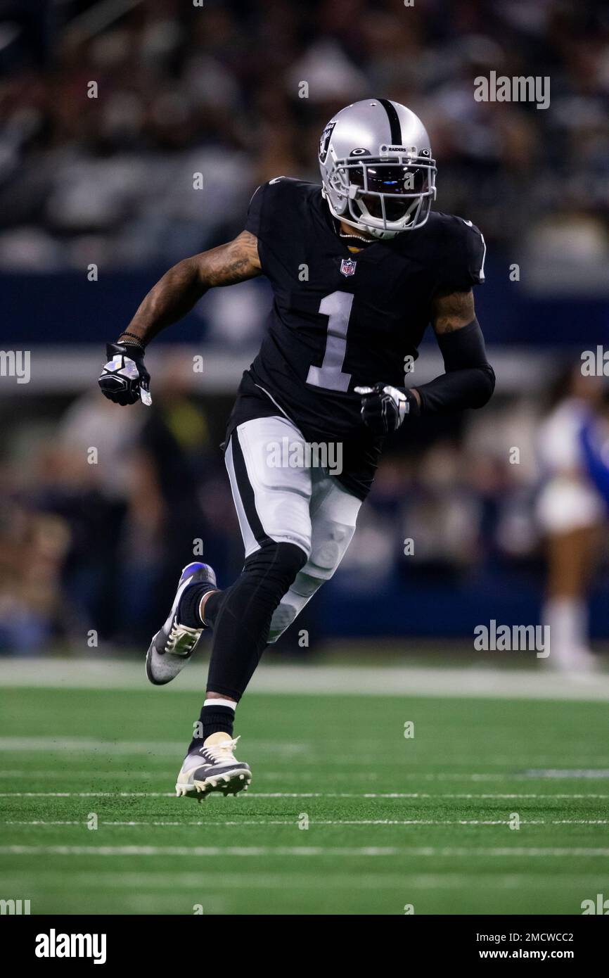 Las Vegas Raiders wide receiver DeSean Jackson (1) runs a route during ...