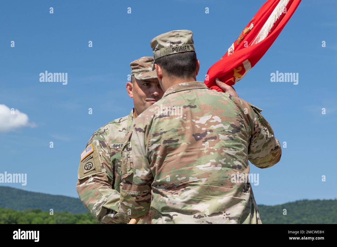 U.S. Army Lt. Col Nathan Speanburg, outgoing commander, 572nd Brigade ...