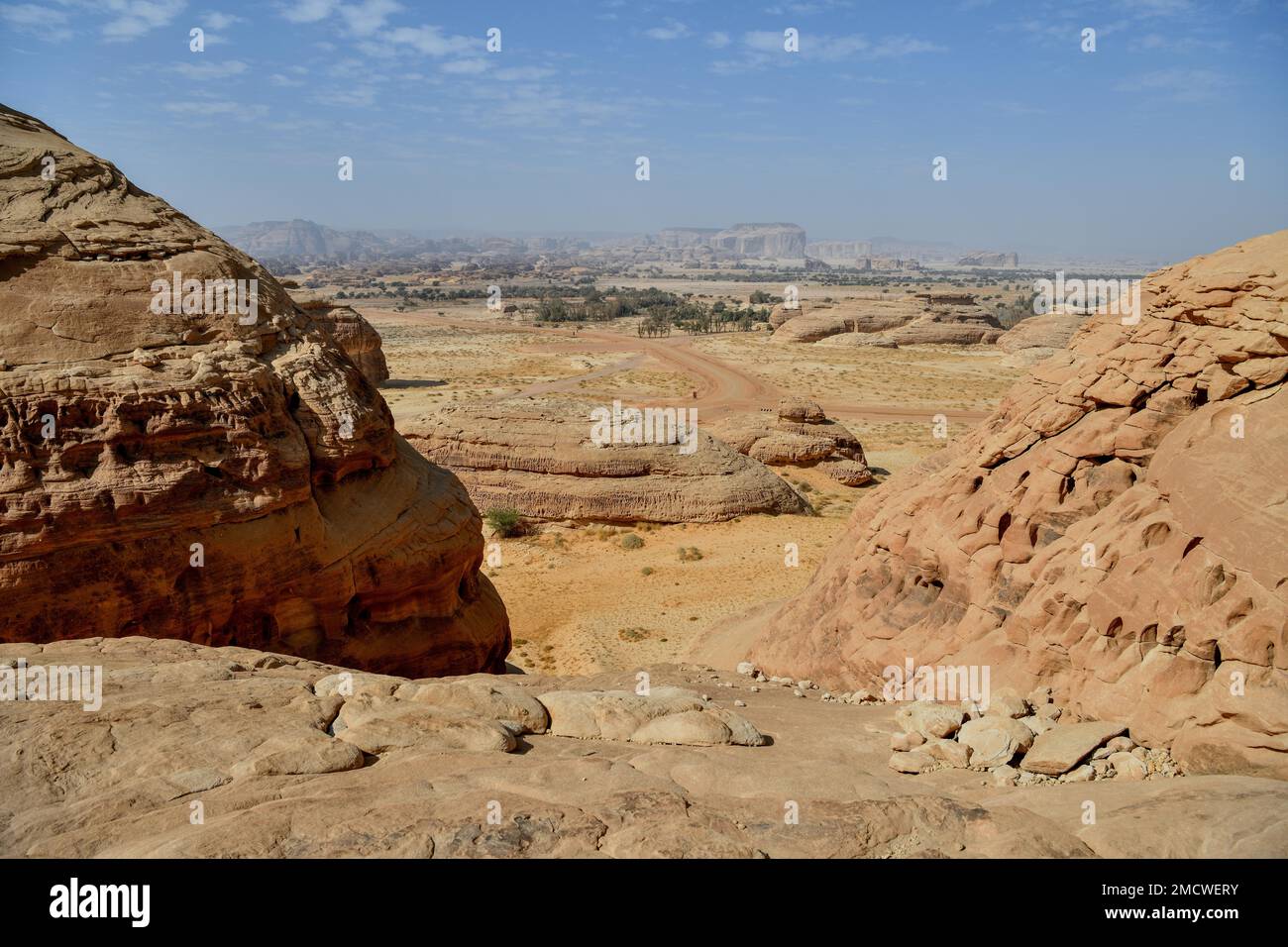 Rock landscape at Jabal Ithlib, Hegra or Mada'in Salih, AlUla region ...