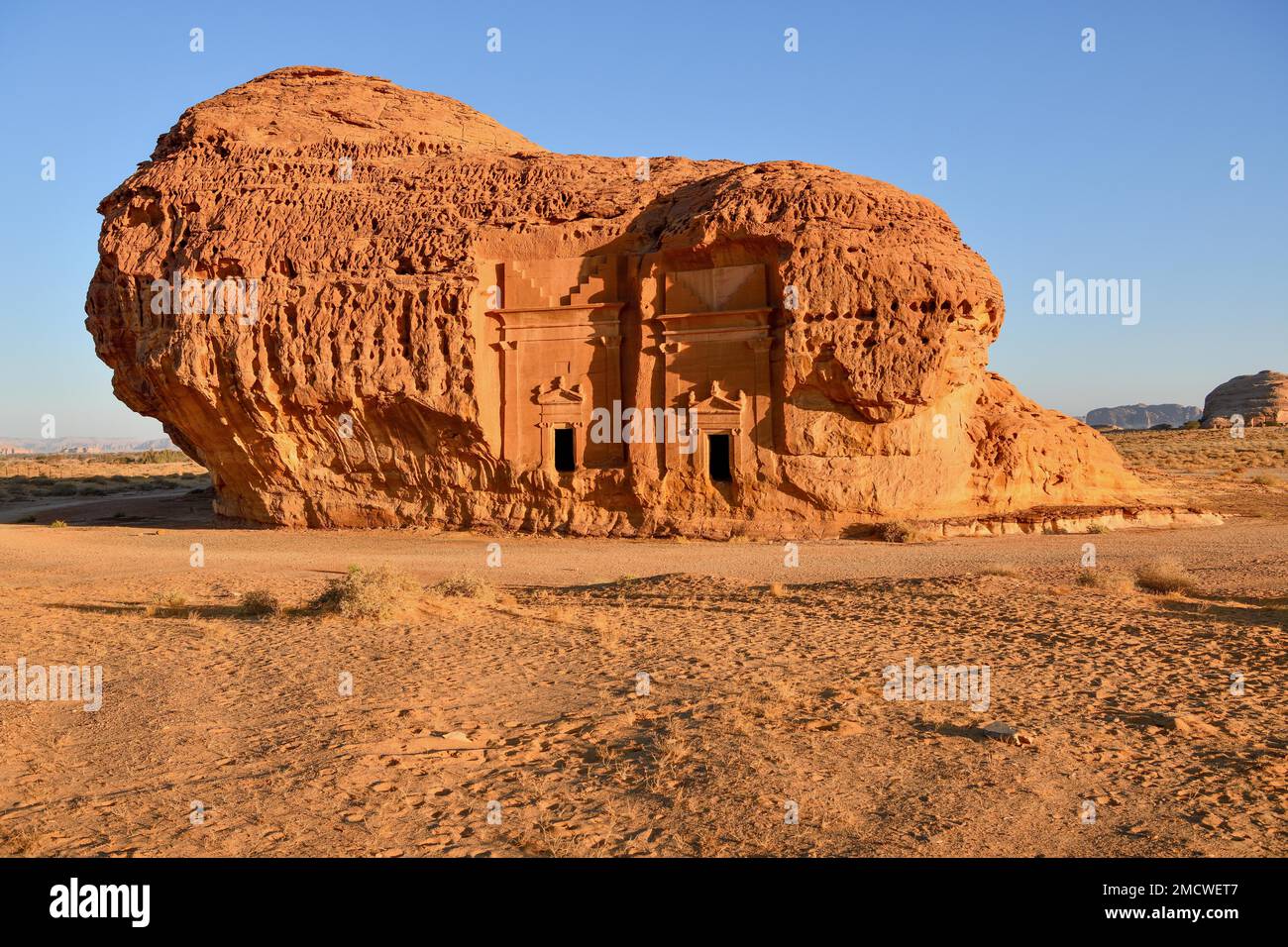 Nabataean tombs at Djabal Al-Ahmar, Hegra or Mada'in Salih, AlUla ...