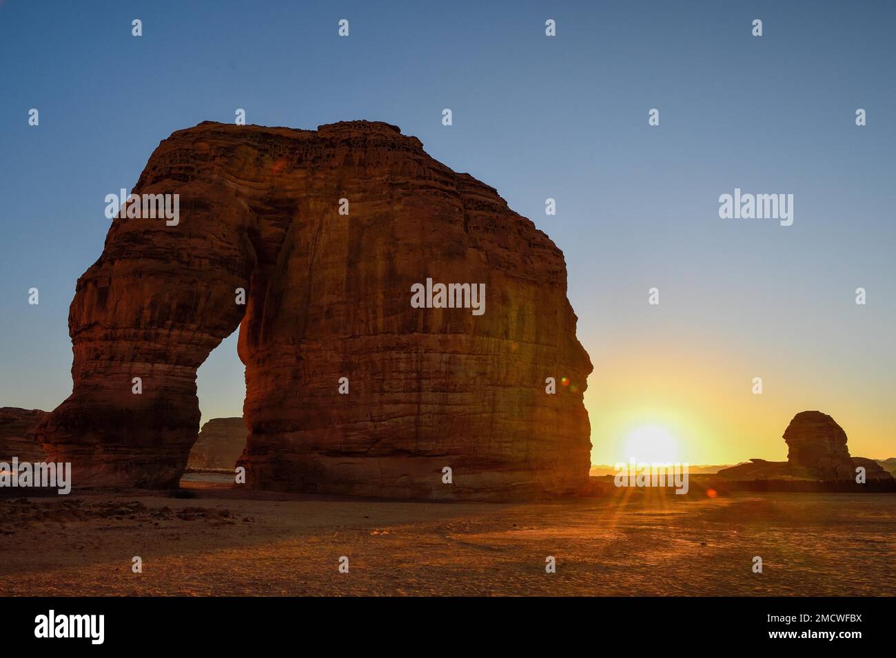Elephant Rock or Elephant Rock in First Daylight, AlUla, Medina ...