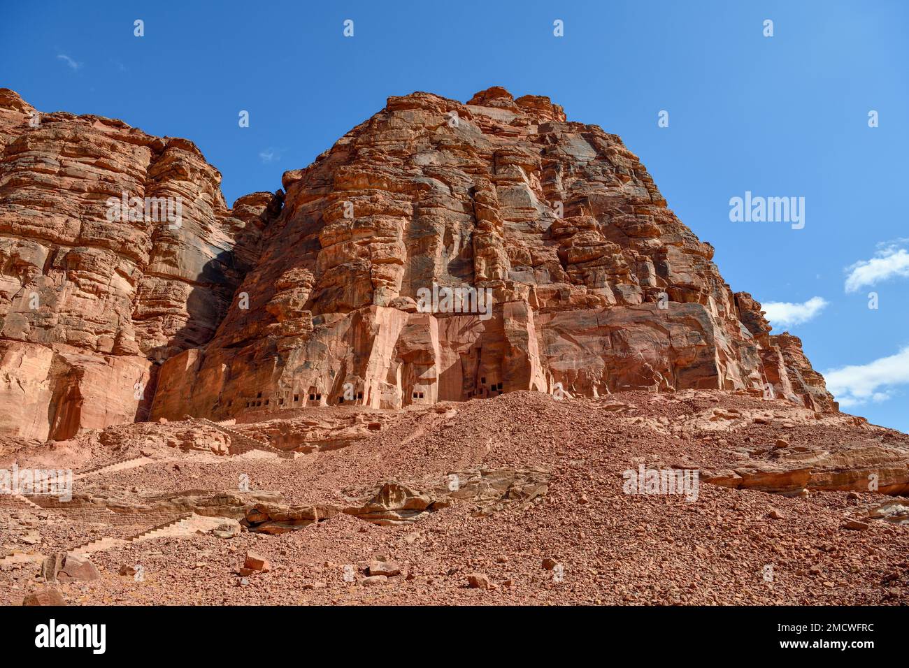 Lion tombs in the rocks of al-Khuraybah, Dadan or Dedan, near AlUla ...