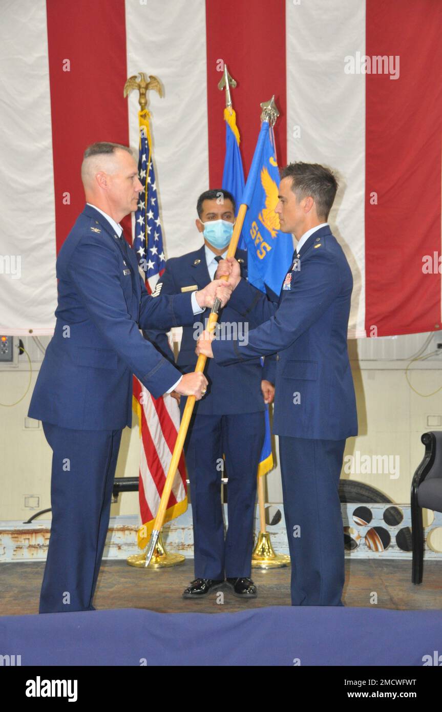 Commander of the 908th Mission Support Group, Col. Clinton Cash ...