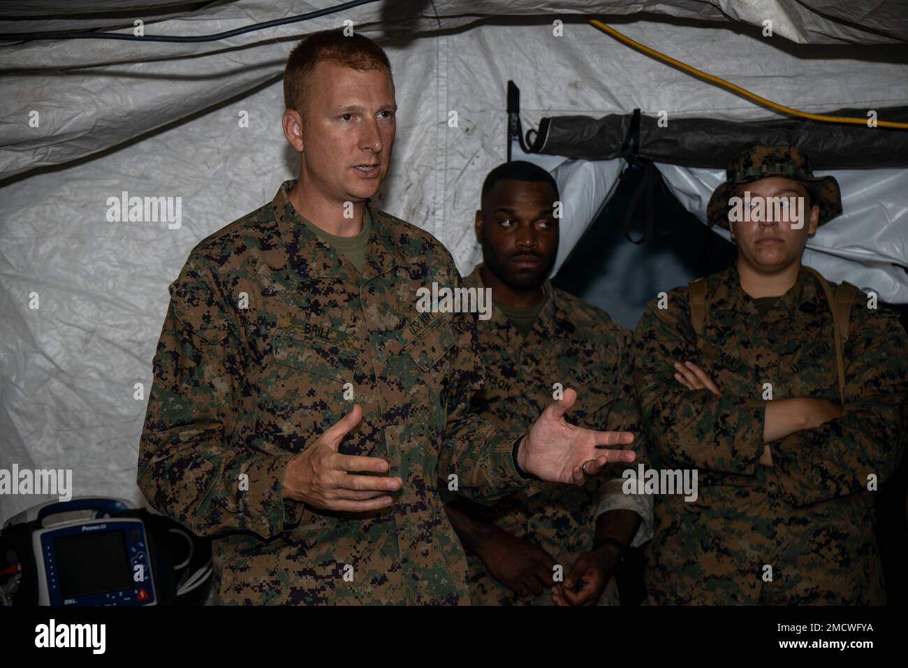 U.S. Navy Sailor Cmdr. Jason Brill, a trauma surgeon with 3rd Medical ...