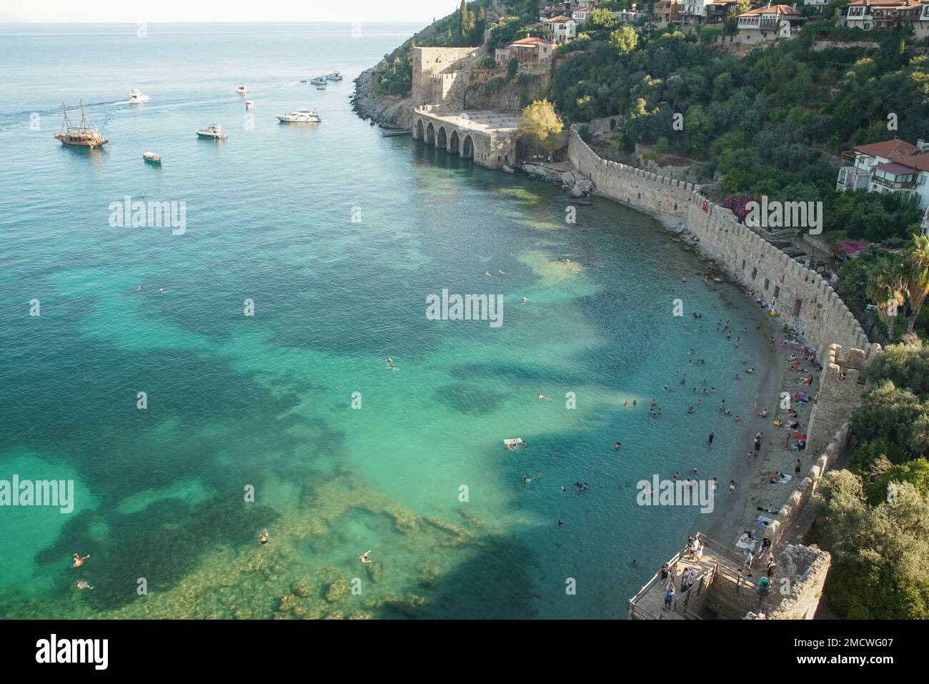 Aerial View of Alanya Town in Antalya City, Turkiye Stock Photo - Alamy