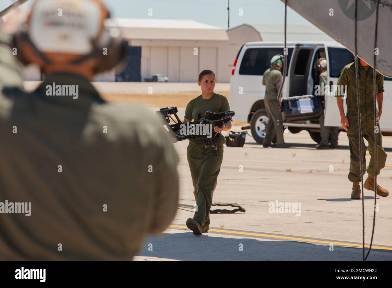 U.S. Marine Corps Lance Cpl. Makayla Groves, an aviation ordnance ...