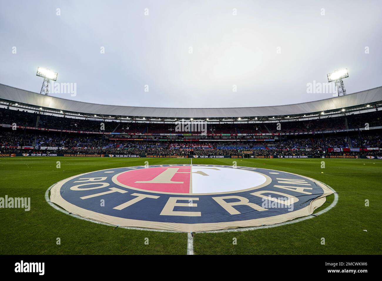 Rotterdam - Overview of the stadium during the match between Feyenoord ...