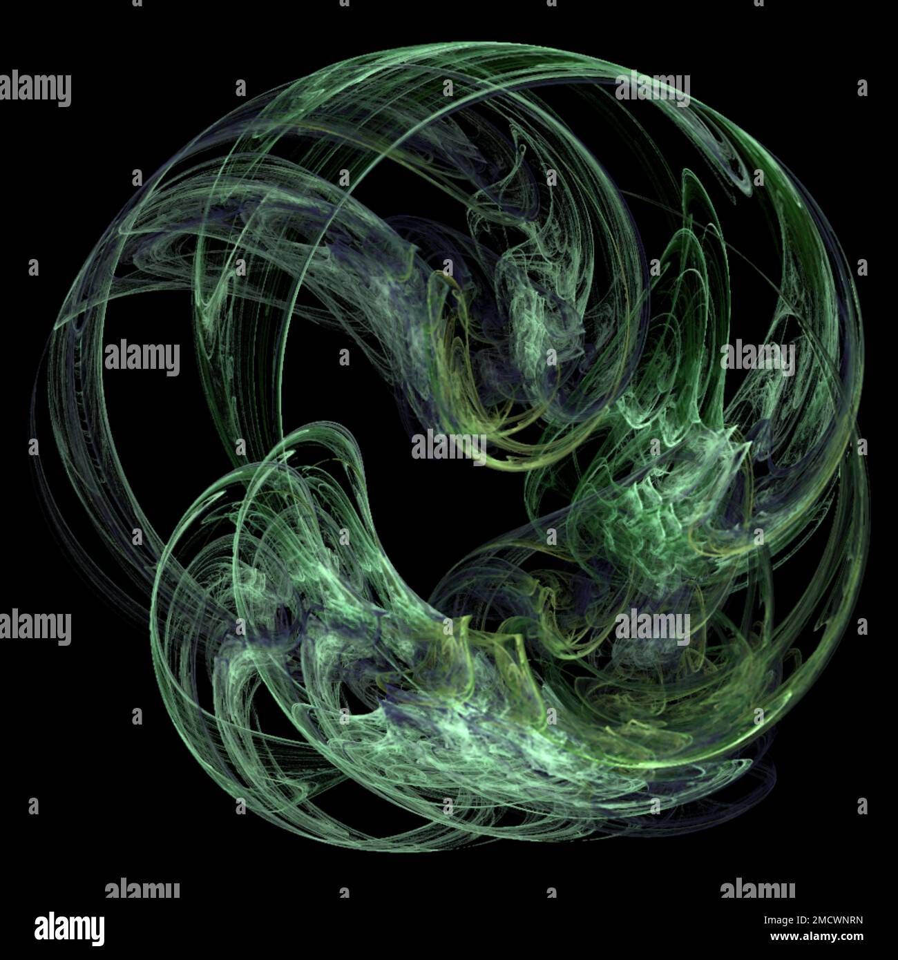 bright green abstract pattern on black, color digital graphics ...