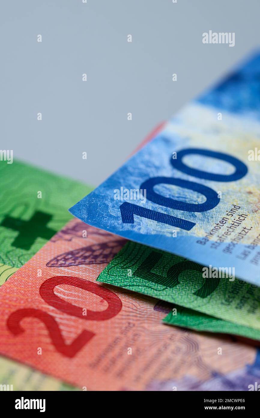 Swiss banknotes, banknotes, Switzerland Stock Photo - Alamy