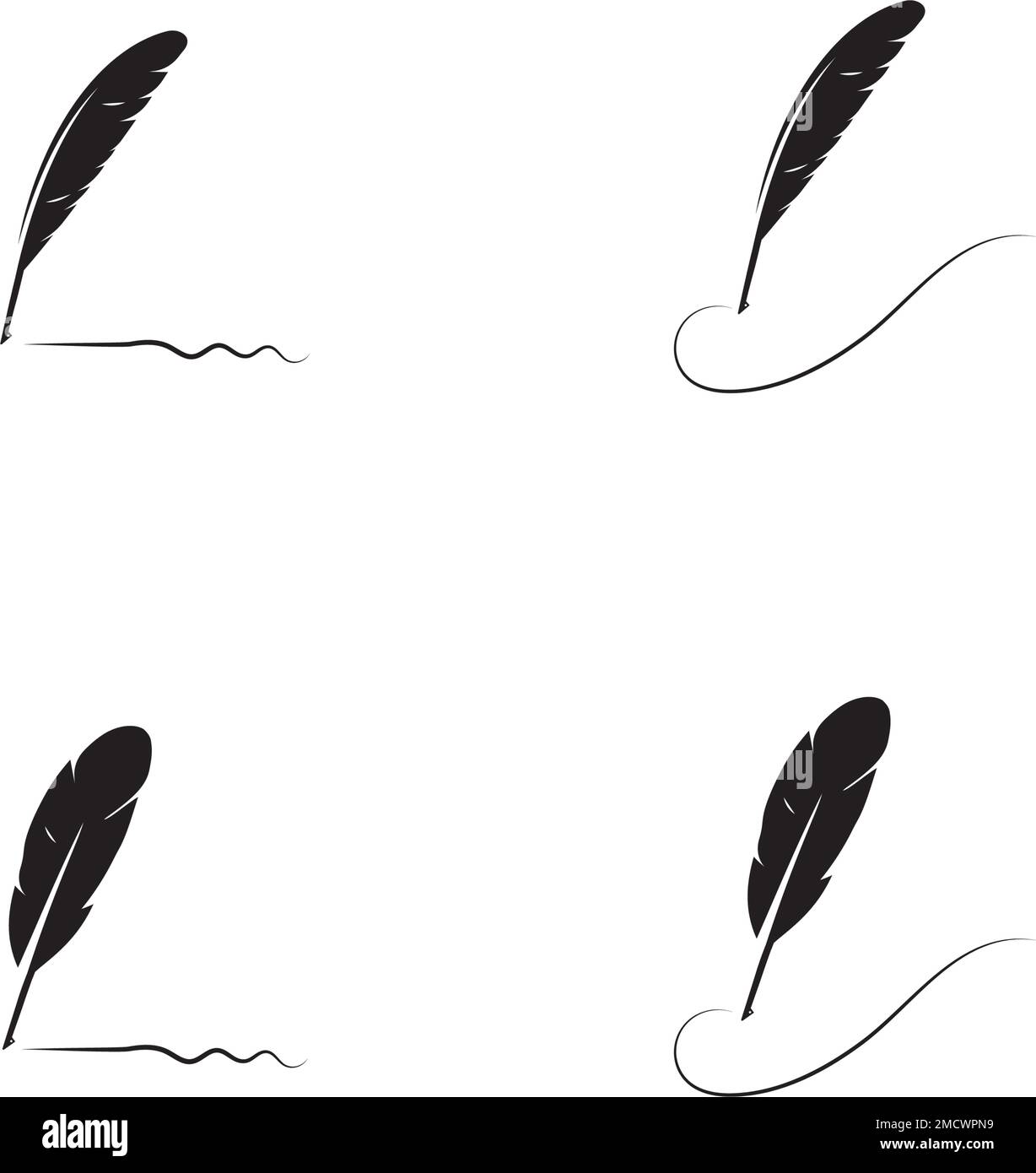 Feather pen logo vector template Stock Vector Image & Art - Alamy