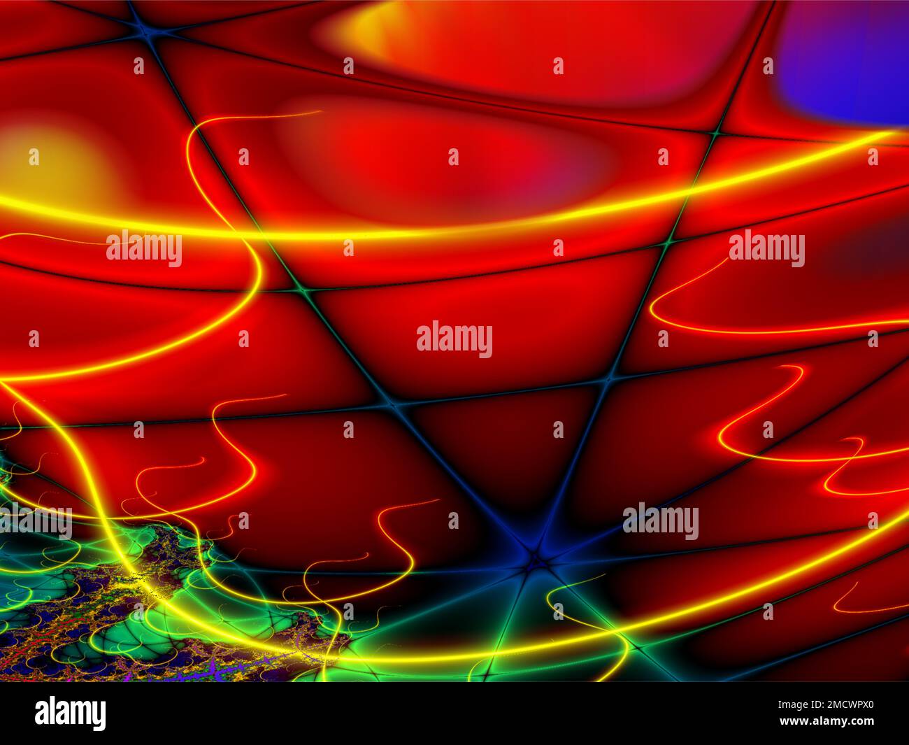 bright abstract pattern of bright and luminous lines, wallpaper, color ...