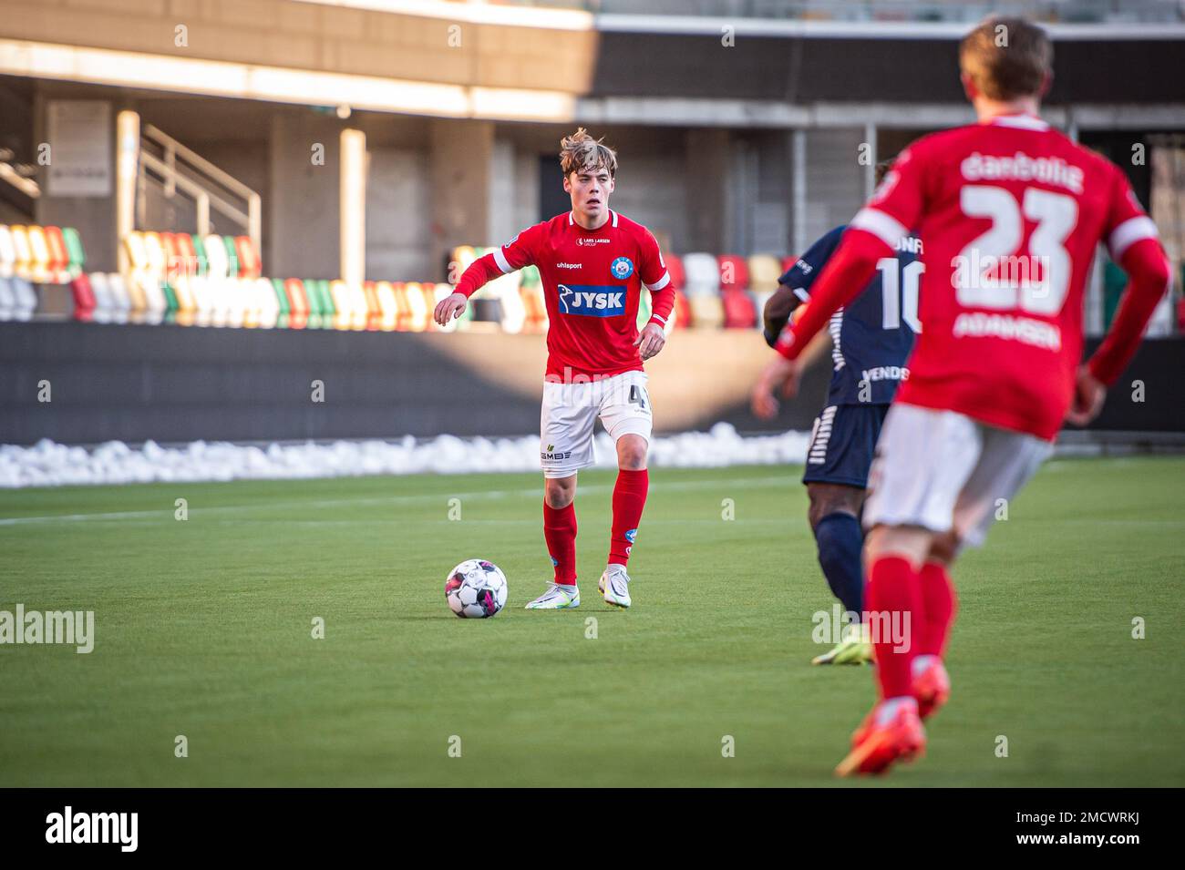 Silkeborg, Denmark. 21st, January 2023. Daniel Haarbo (41) of Silkeborg ...