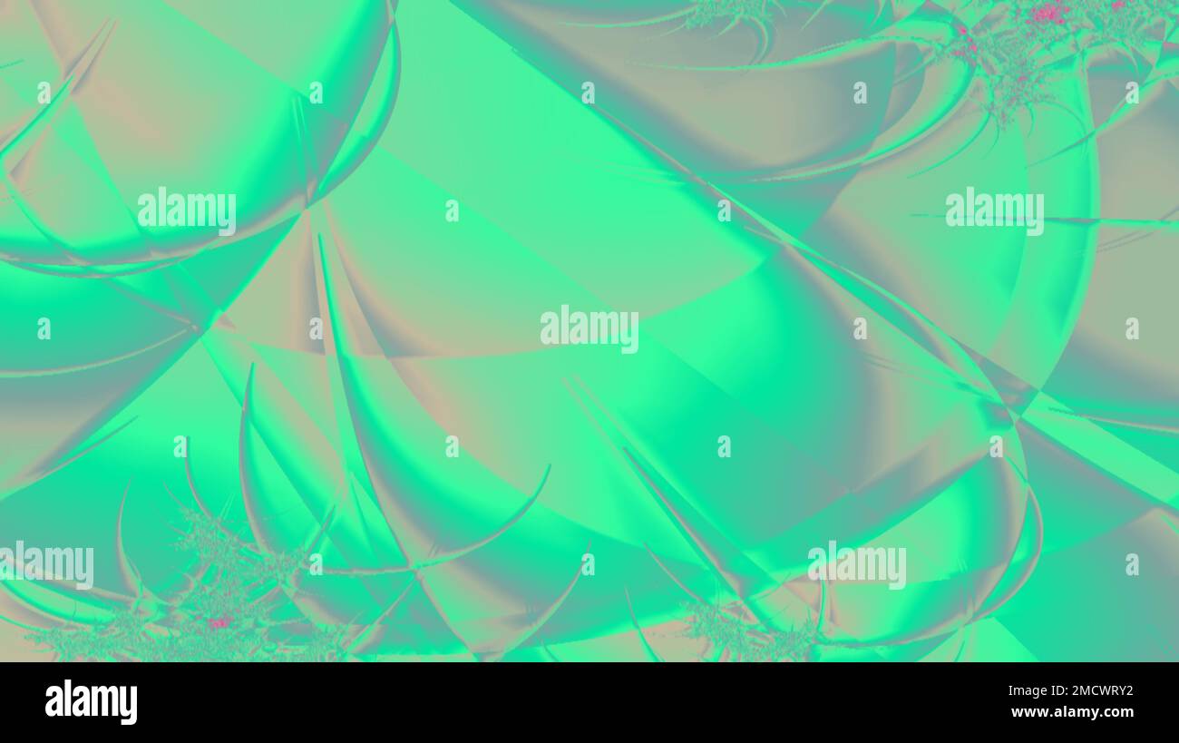 green abstract line drawing, floral decorative illustration, graphic ...