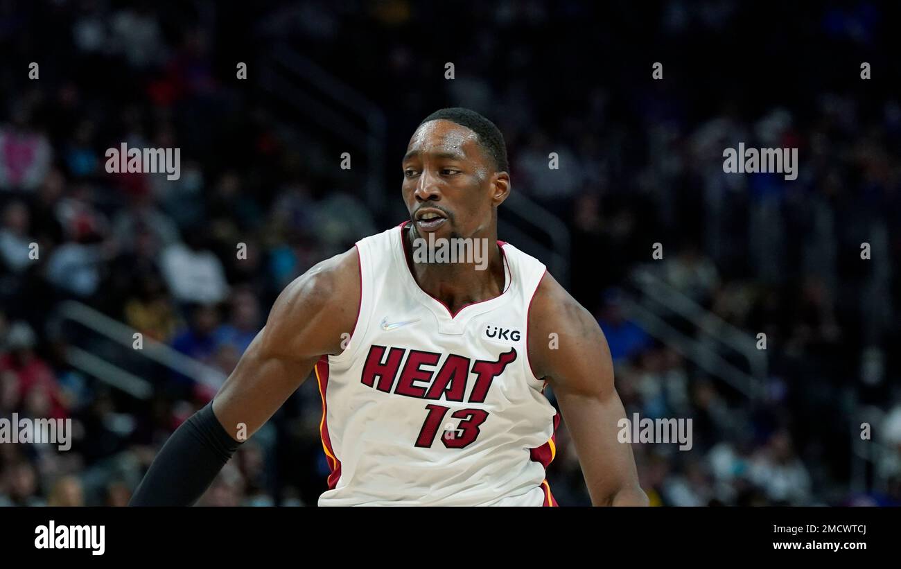 Miami Heat center Bam Adebayo plays during the second half of an NBA ...