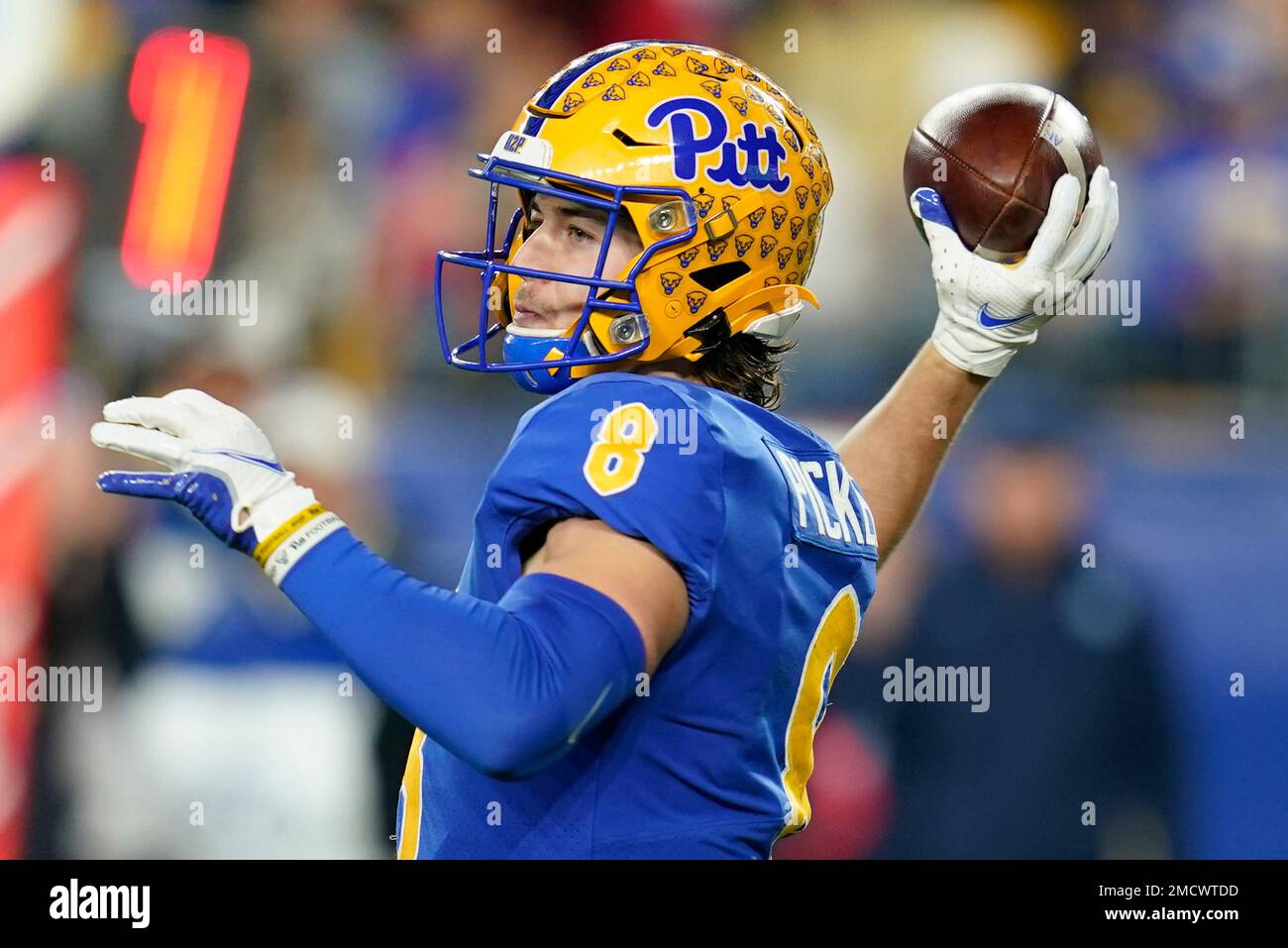 FILE - Pittsburgh quarterback Kenny Pickett throws a pass against North ...
