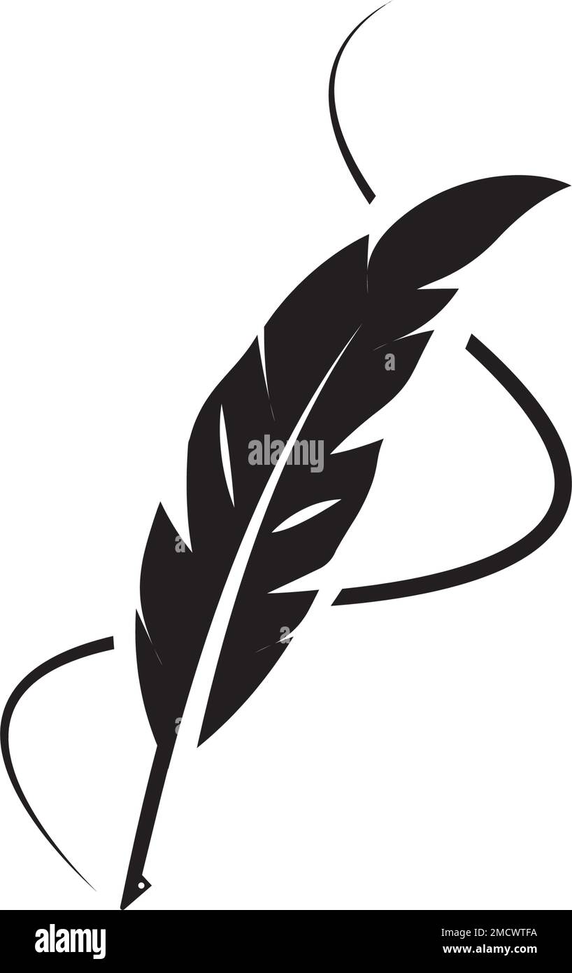 Feather pen logo vector template Stock Vector Image & Art - Alamy