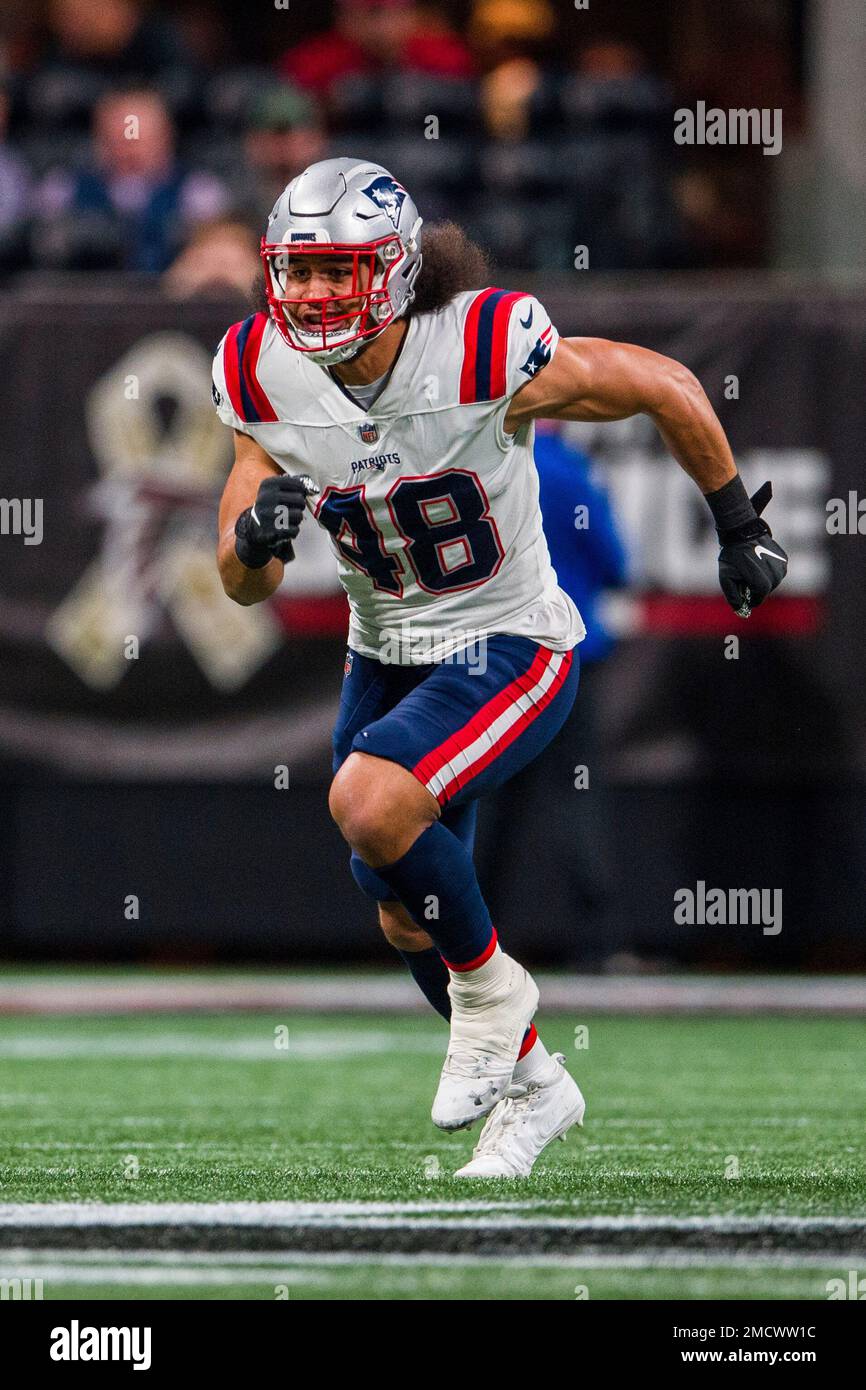 New England Patriots linebacker Jahlani Tavai (48) works during the ...