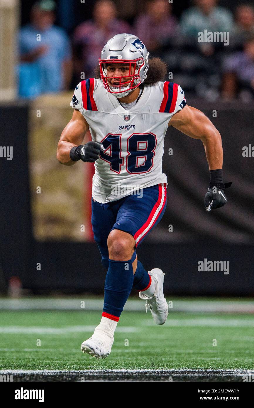 New England Patriots linebacker Jahlani Tavai (48) works during the ...