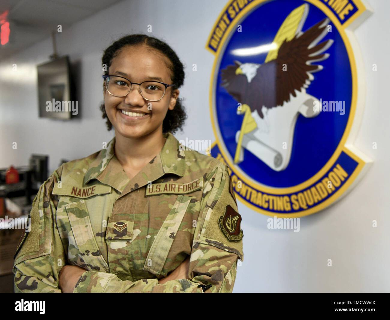 U.S. Air Force Airman 1st Class Aisha Nance, 18th Contracting Squadron ...