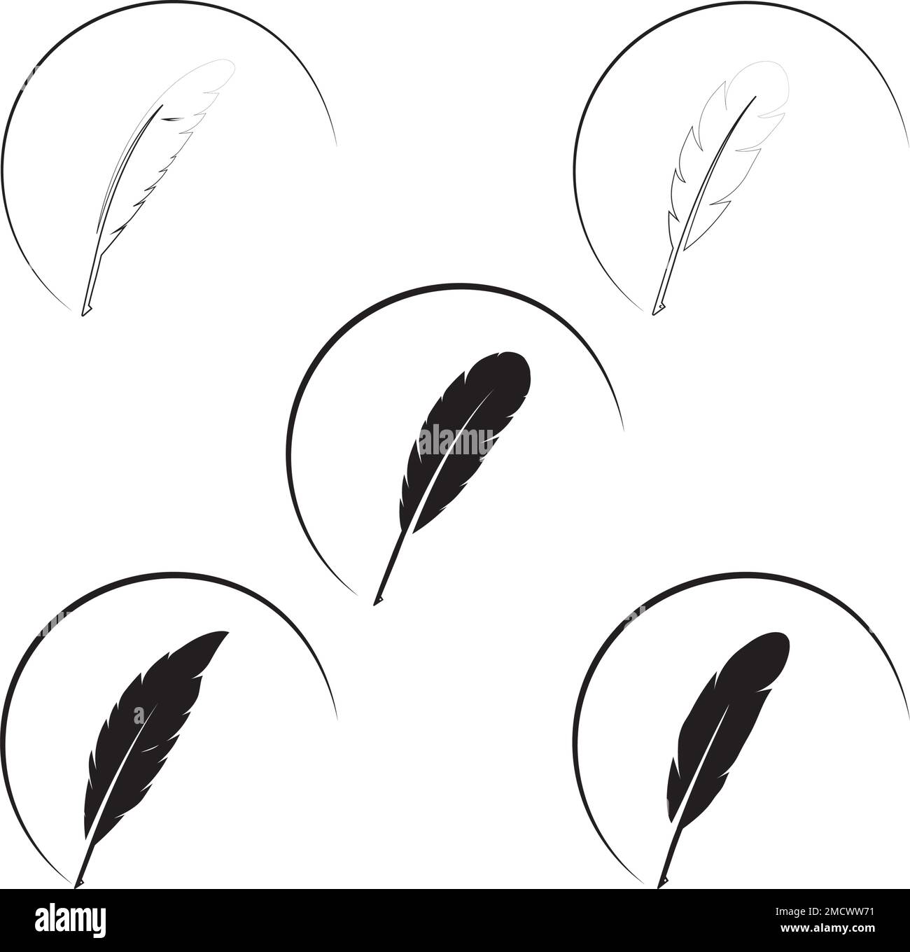 Feather pen logo vector template Stock Vector Image & Art - Alamy