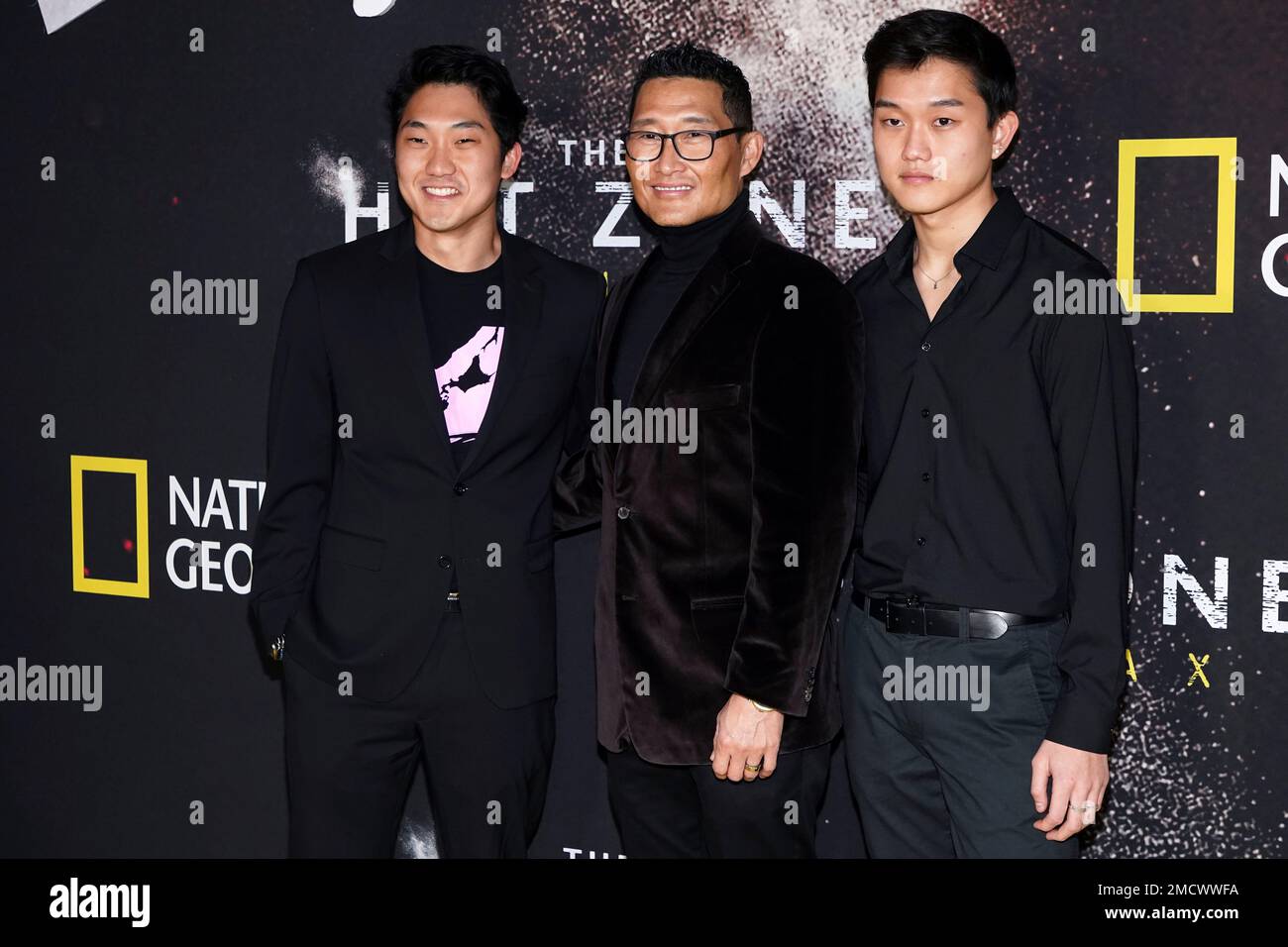 Daniel Dae Kim and his sons attend the premiere of National Geographic ...