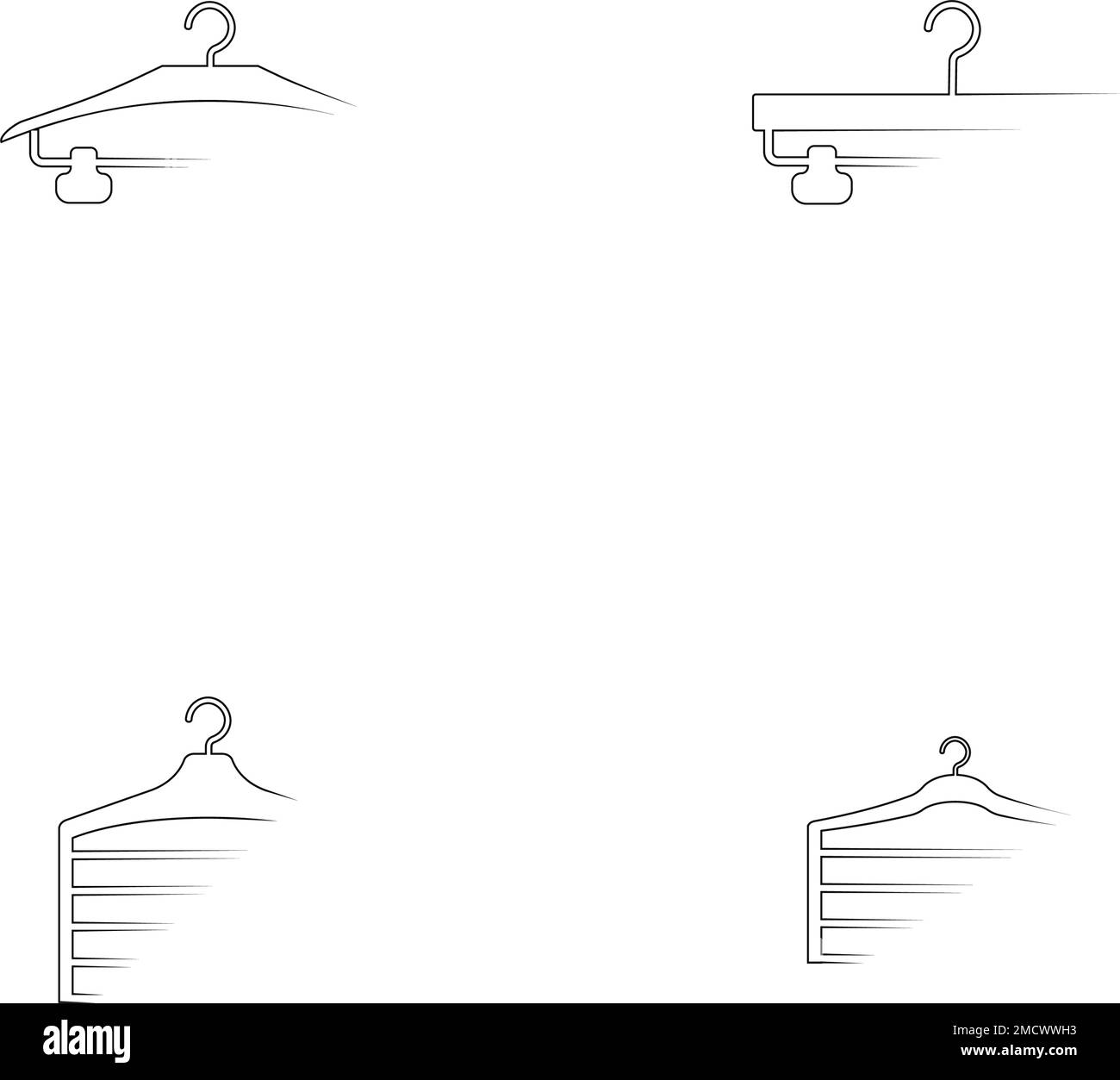 Hanger logo flat design vector template Stock Vector Image & Art - Alamy