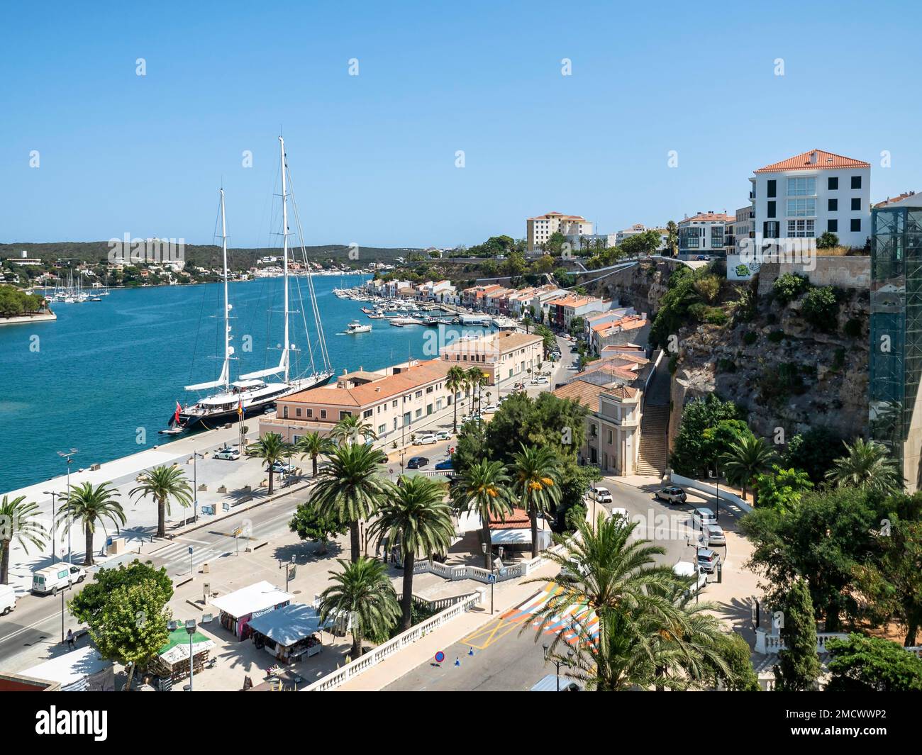 View of the port from Parc Rochina, behind Claustre del Carme, Old Town ...
