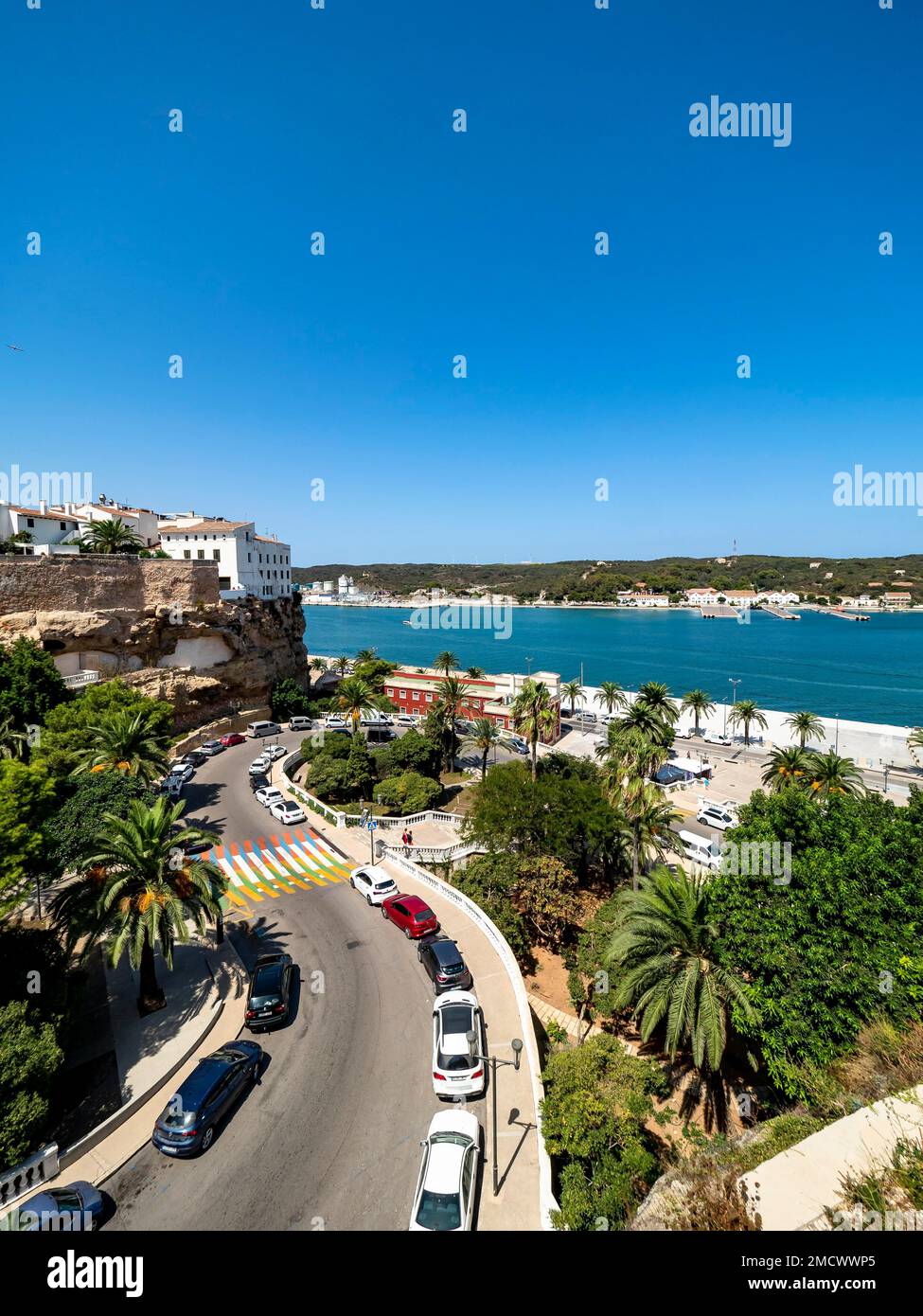 View from Parc Rochina of the old town at the back of Santa Maria de ...