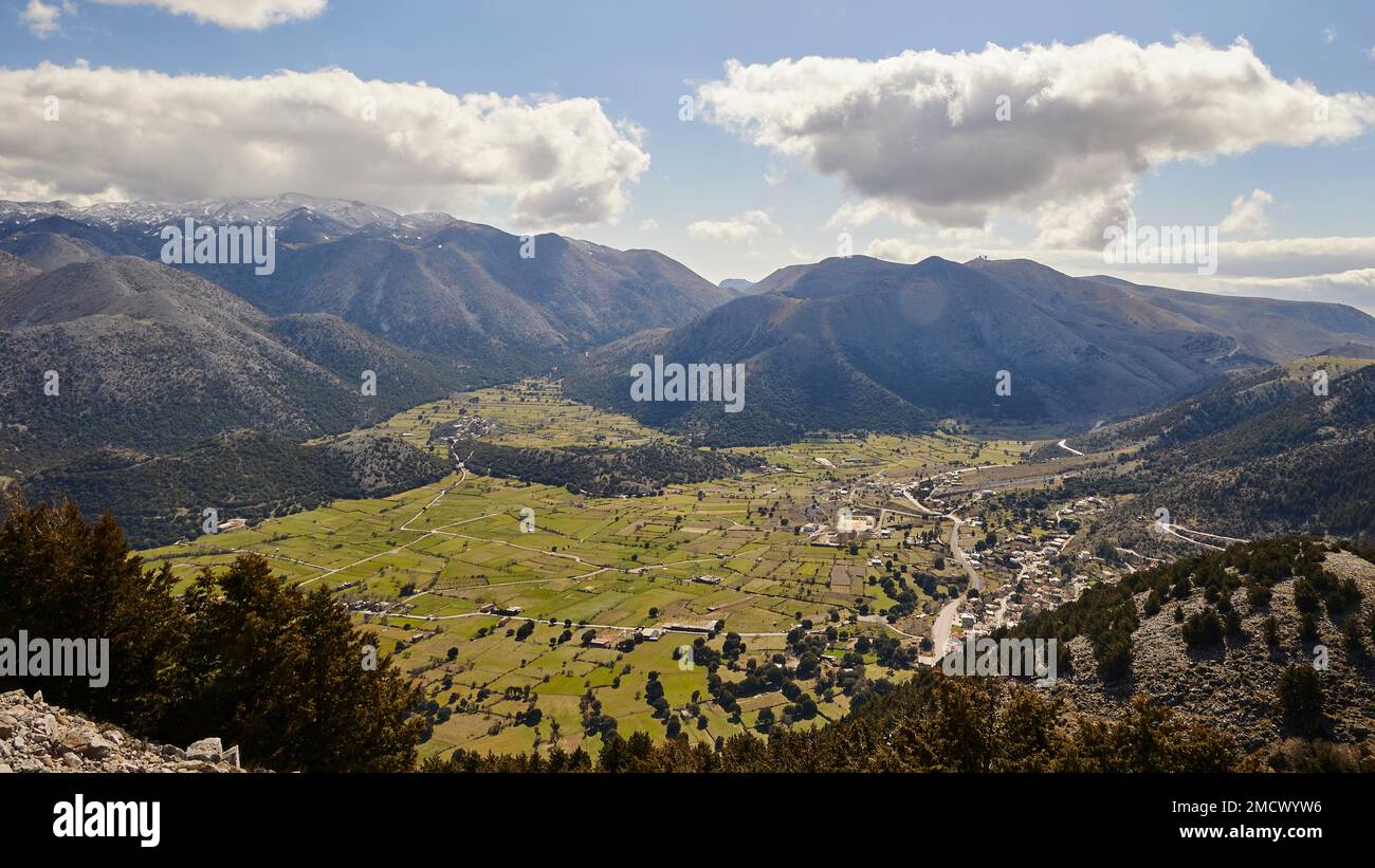 Spring in Crete, Askifou Plain, Green Plain, White Mountains, Lefka Ori ...