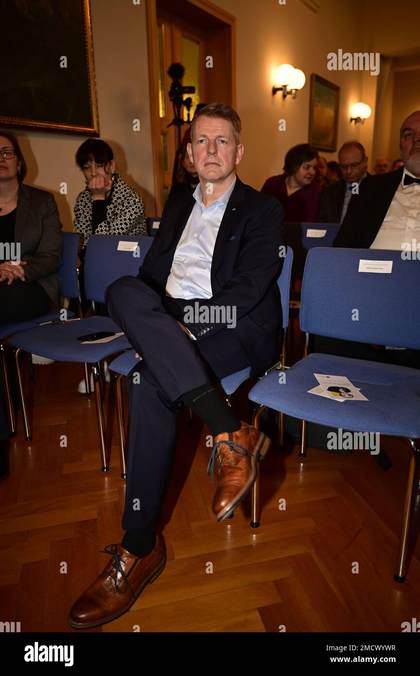 Karsten Hilse bei der Preisverleihung des Lessing-Preises 2023 im ...