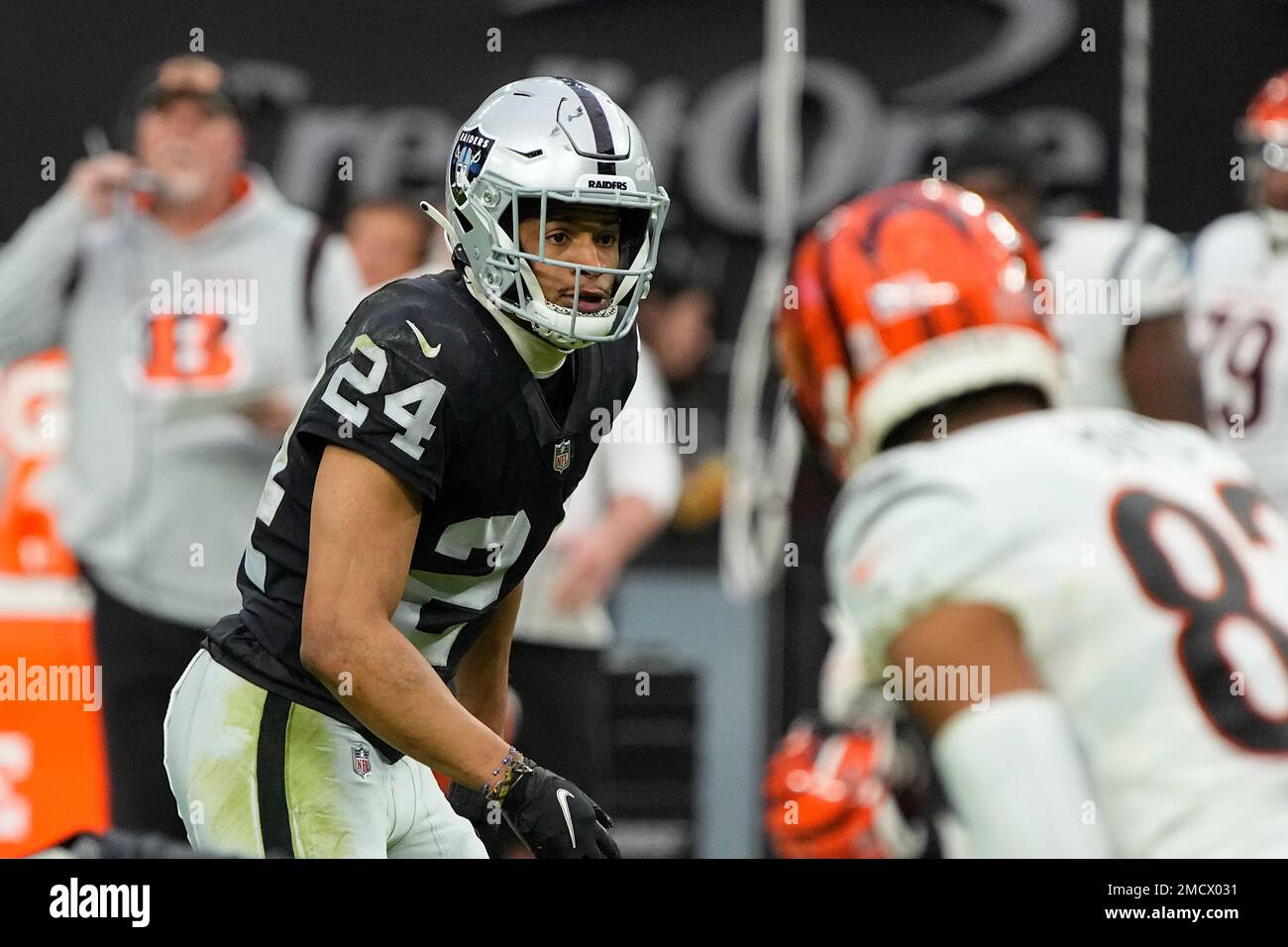 Las Vegas Raiders safety Johnathan Abram (24) during an NFL football ...