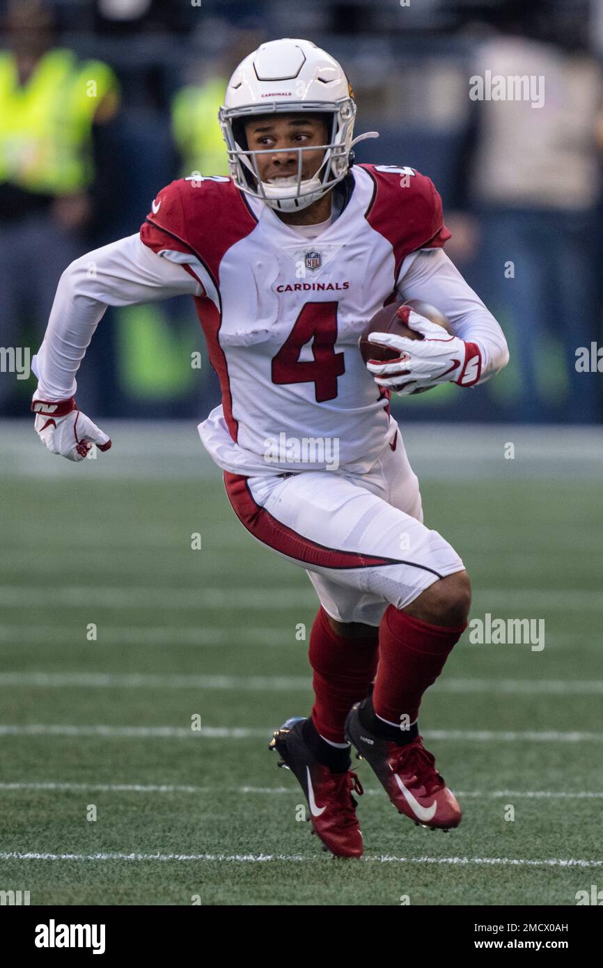 Arizona Cardinals wide receiver Rondale Moore runs with the ball during ...