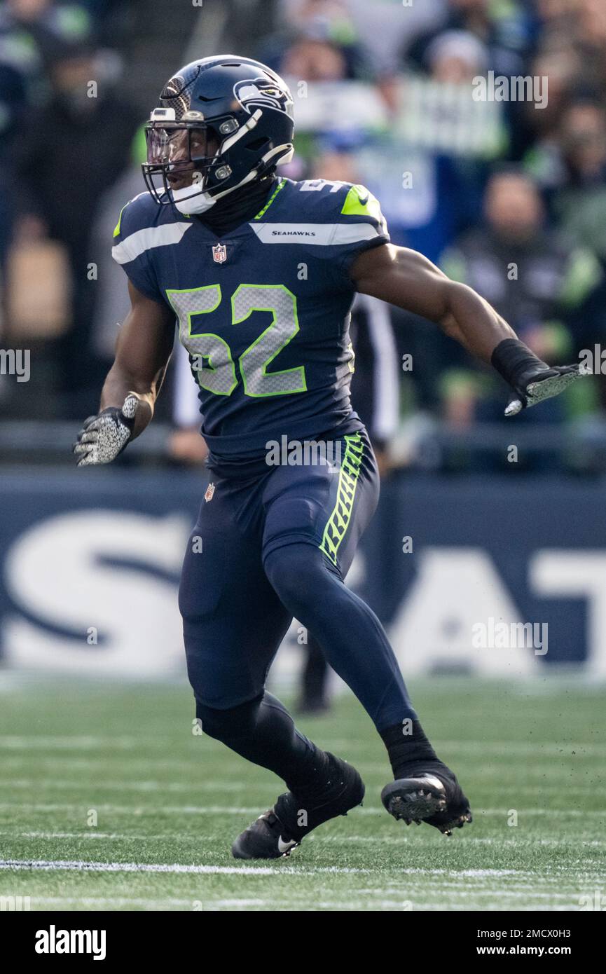 Seattle Seahawks defensive end Darrell Taylor is pictured during an NFL ...