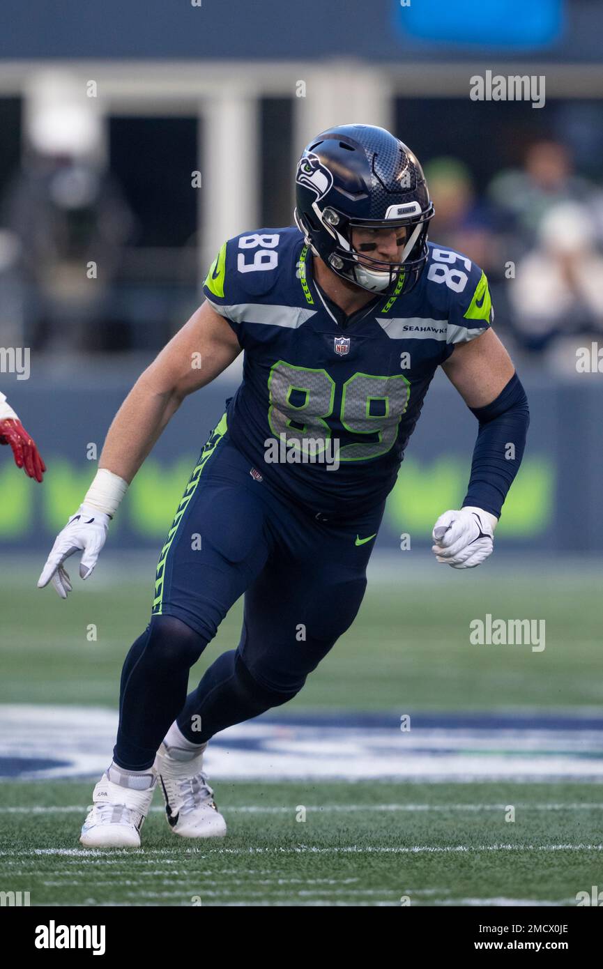Seattle Seahawks tight end Gerald Everett is pictured during an NFL ...