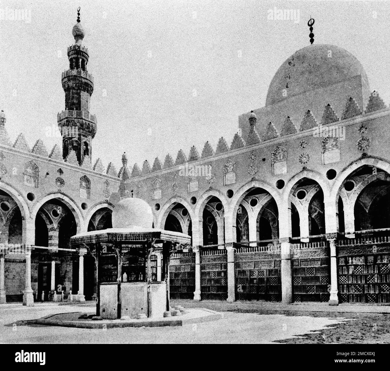 The courtyard of the mosque of the Amir al-Maridani after restoration ...